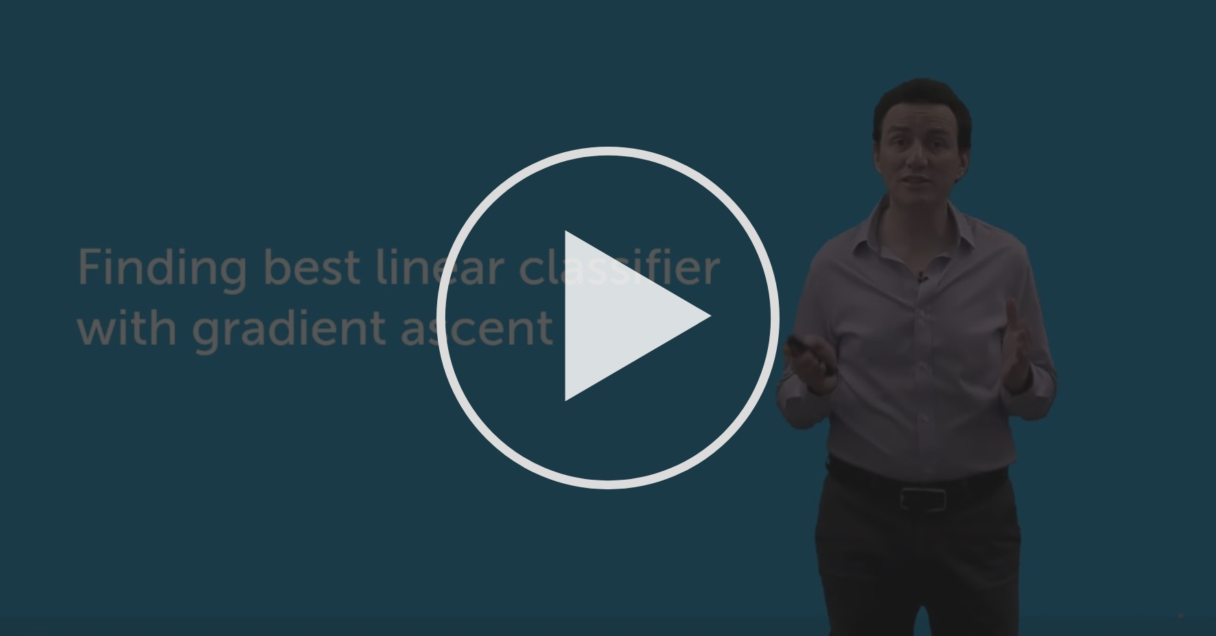 Finding best linear classifier with gradient ascent - Learning Linear ...