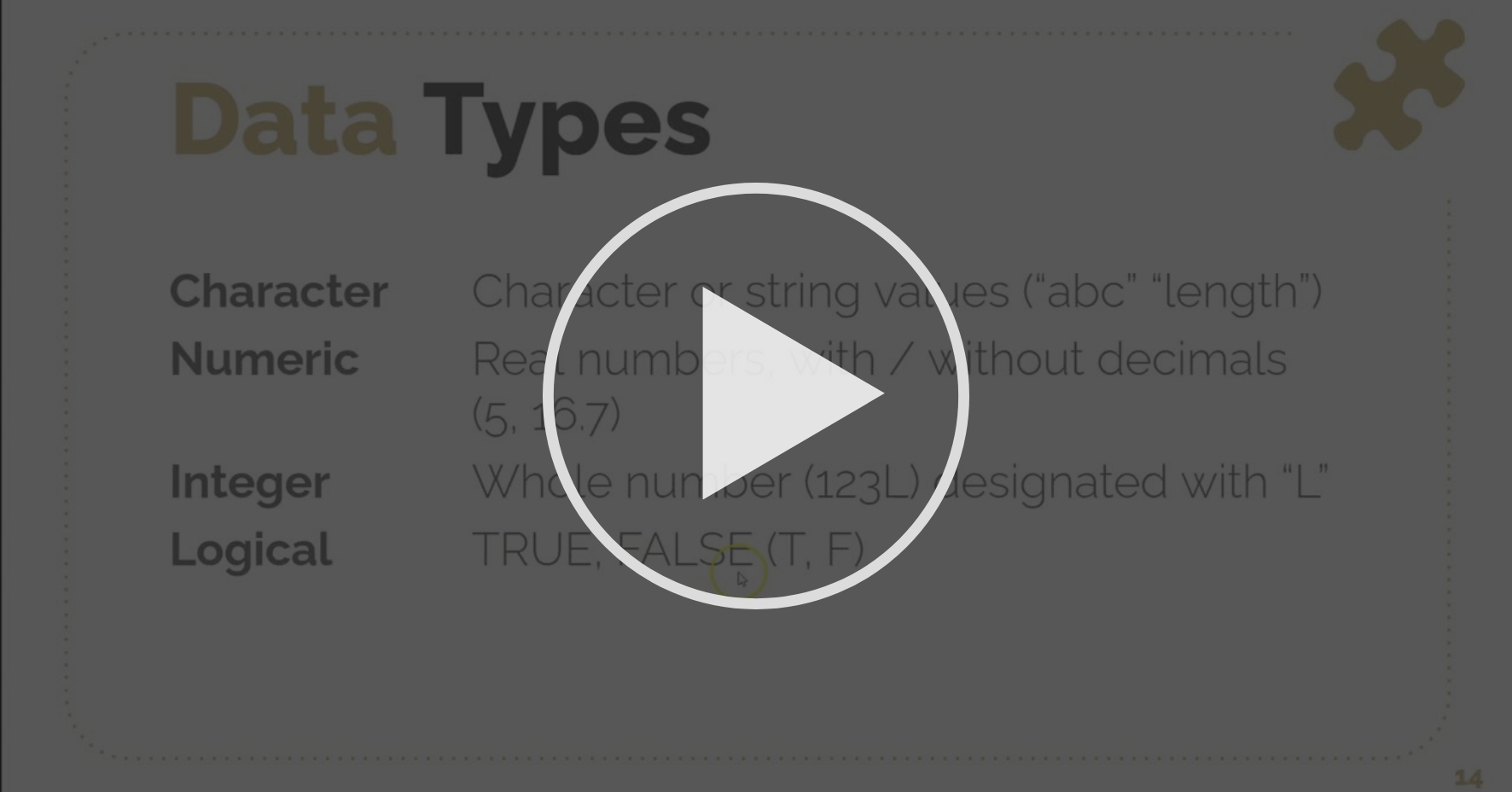 Data Types and Structures, Useful Functions - Working with Data in ...