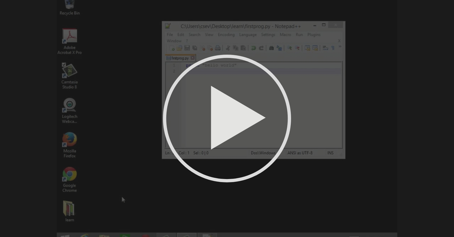 Windows: Taking Screen Shots - Installing and Using Python | Coursera