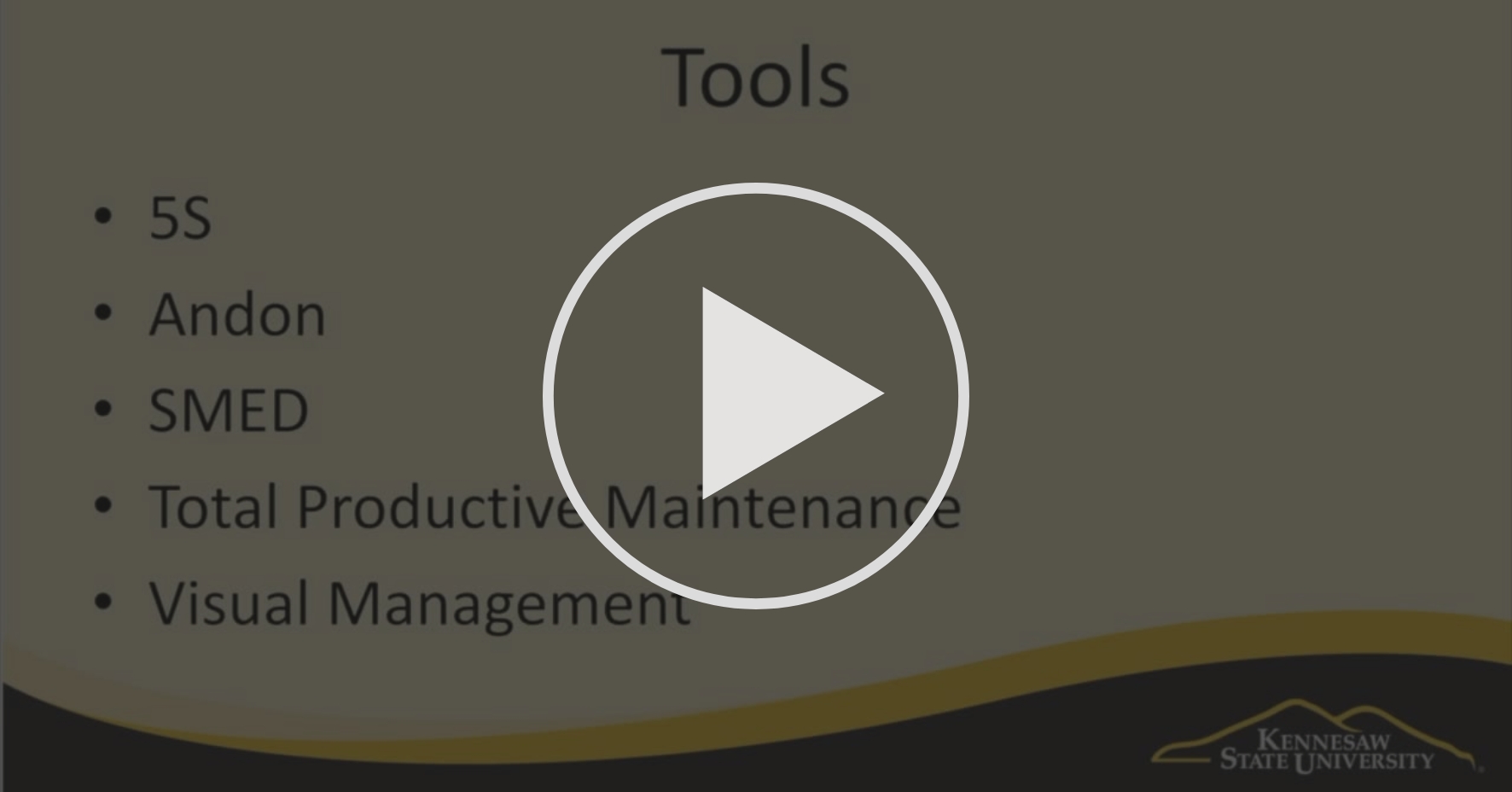 Total Productive Maintenance, Visual Management, & SMED - Lean Tools ...