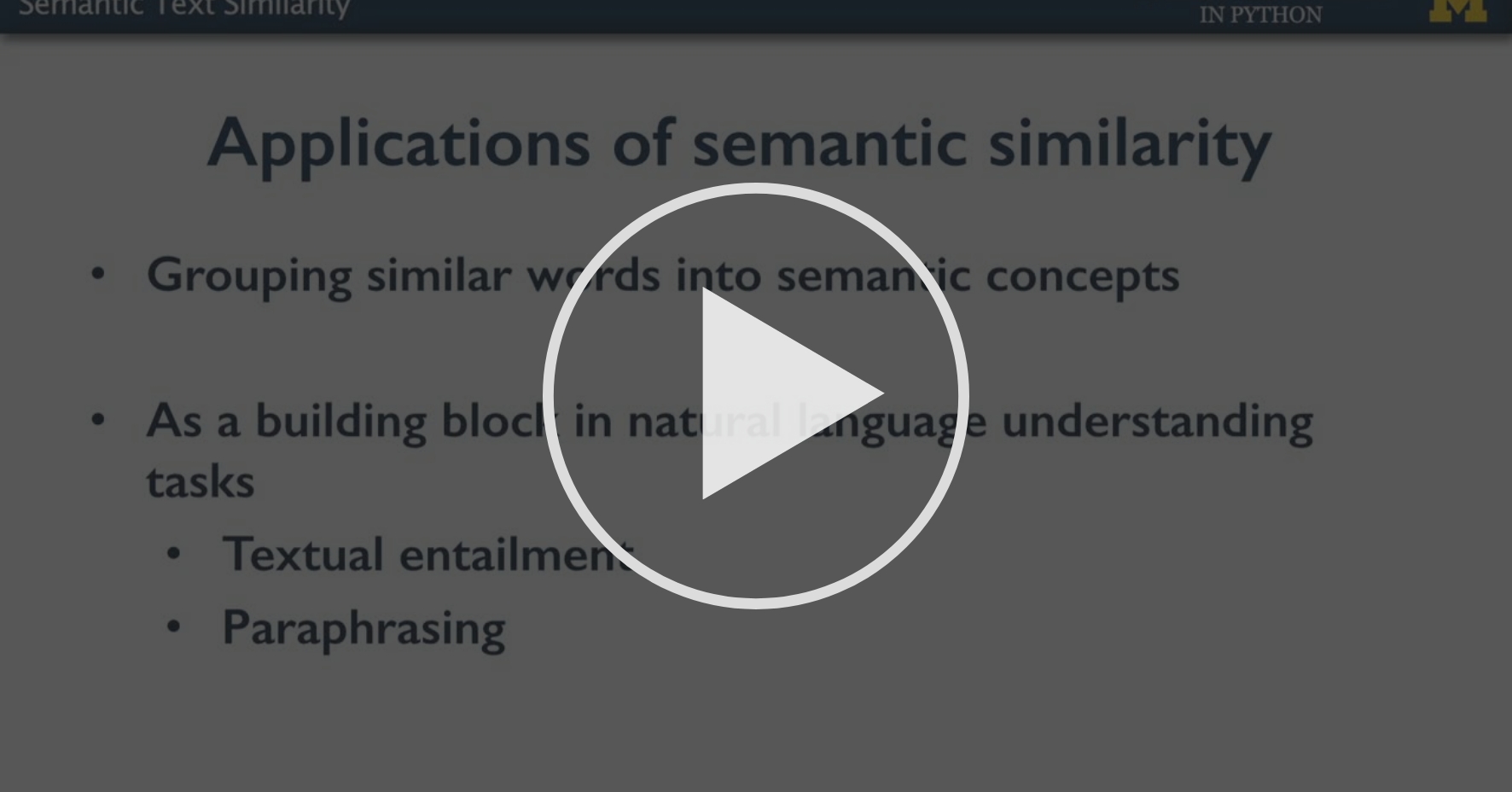Semantic Text Similarity Module 4 Topic Modeling Coursera