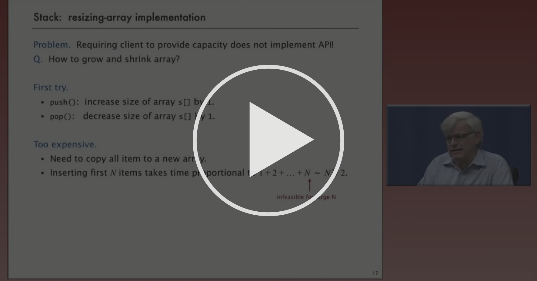 Resizing Arrays Stacks And Queues Coursera