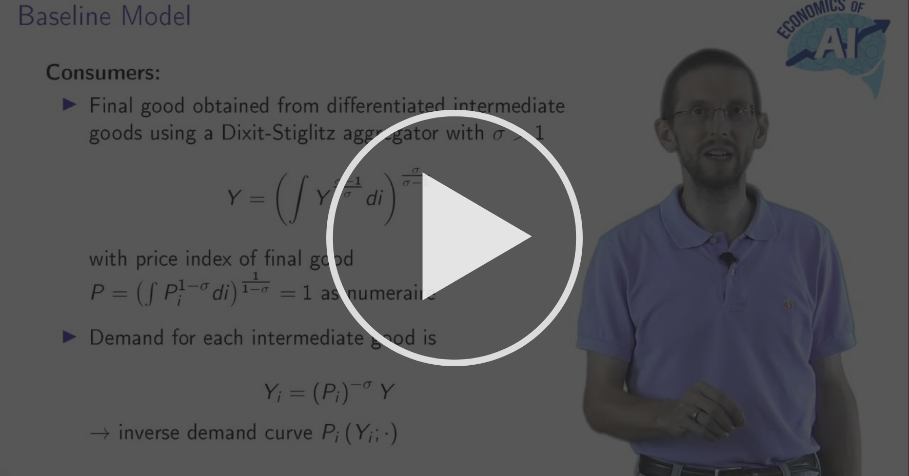 Derivation of Demand Curve - Modeling Technological Progress | Coursera