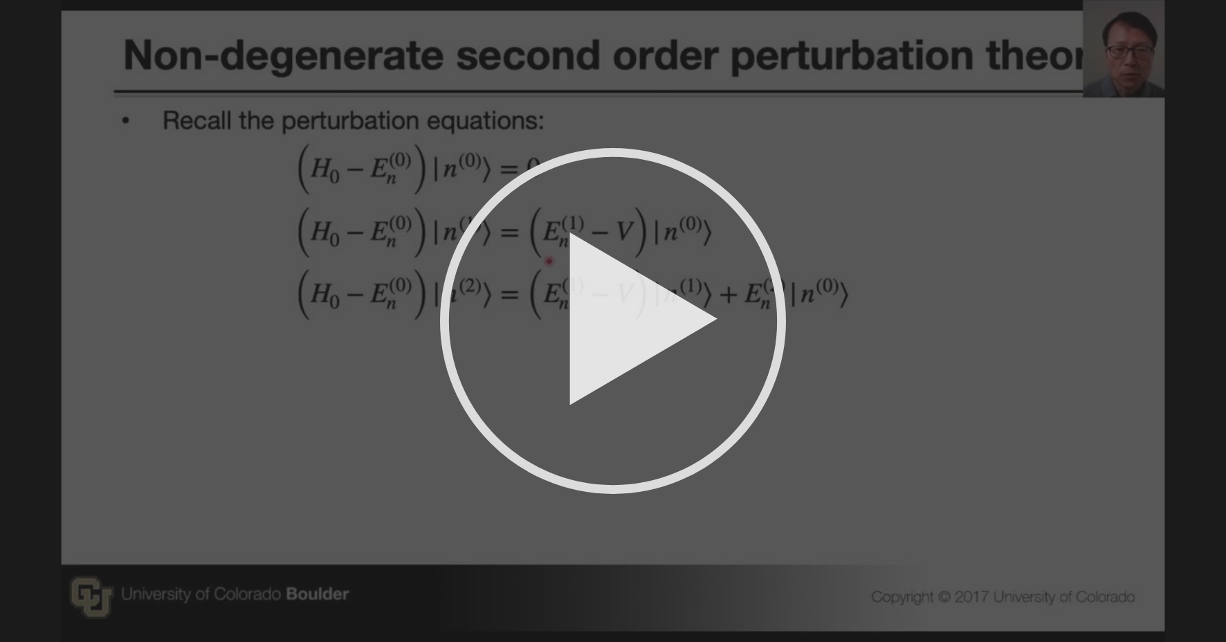 Second Order Correction Time Independent Perturbation Theory Coursera