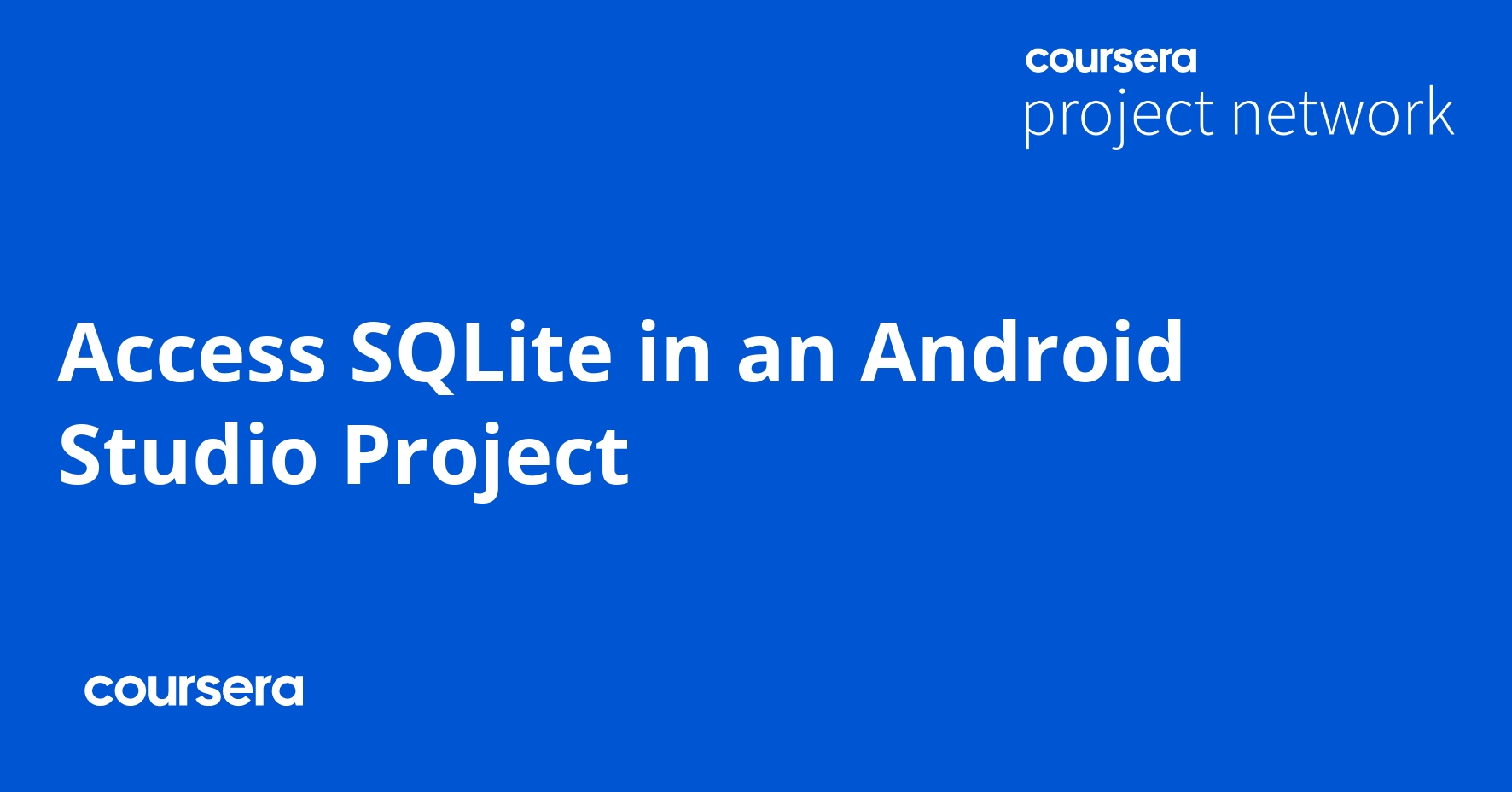 Access SQLite In An Android Studio Project