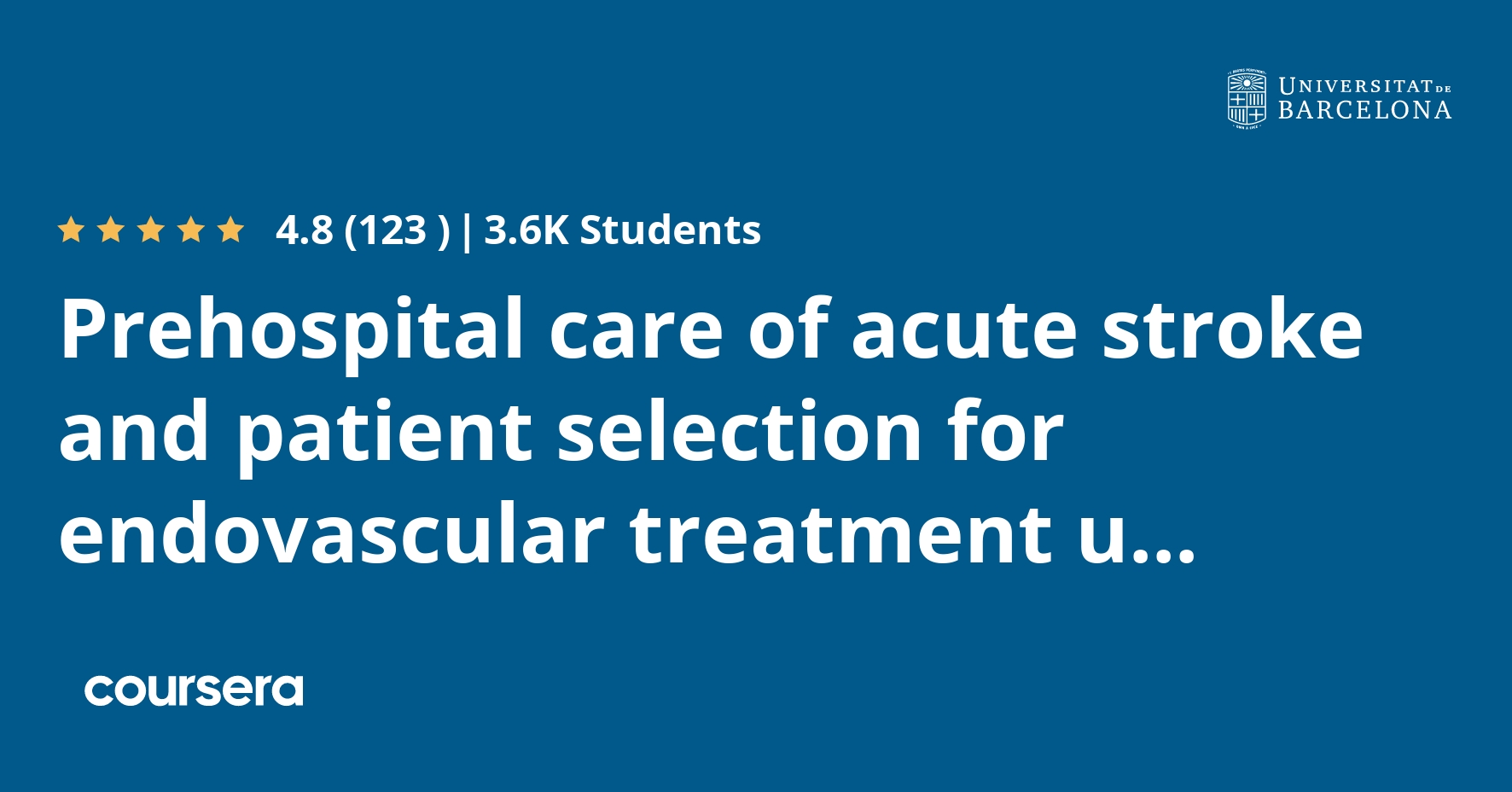 Prehospital care of acute stroke and patient selection for endovascular ...