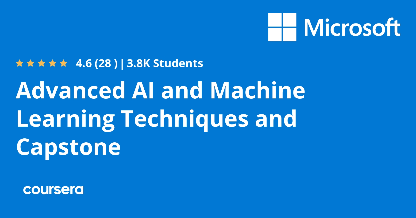 Advanced AI and Machine Learning Techniques and Capstone | Coursera
