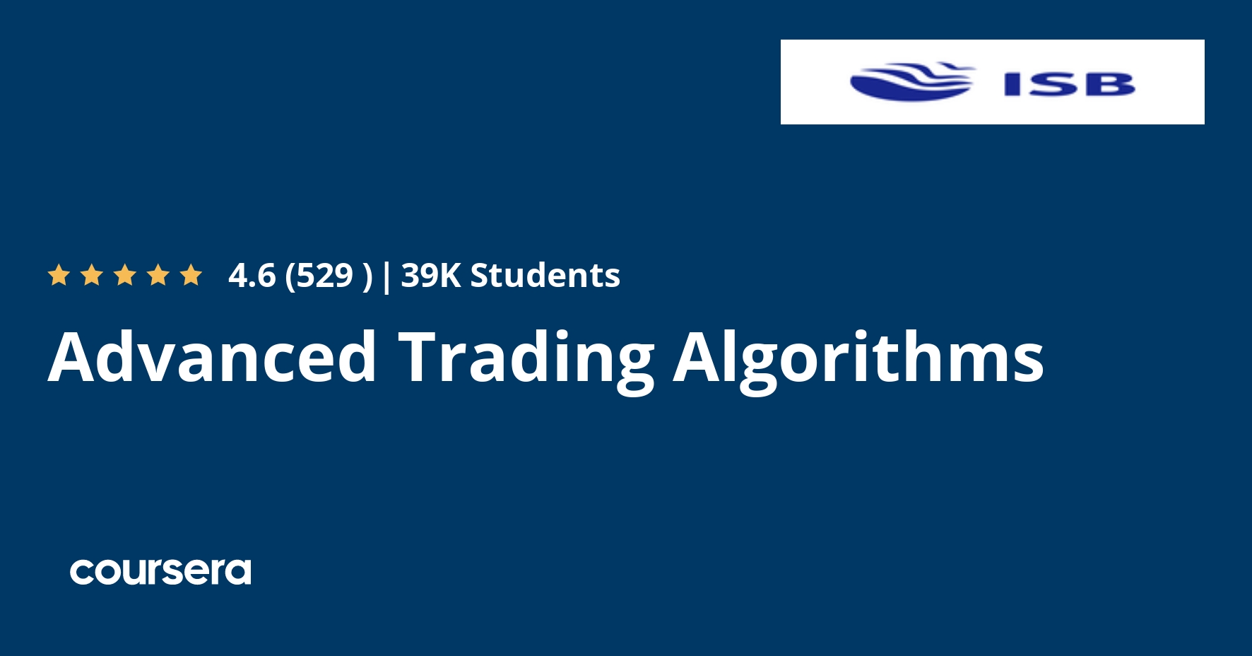 Advanced Trading Algorithms | Coursera