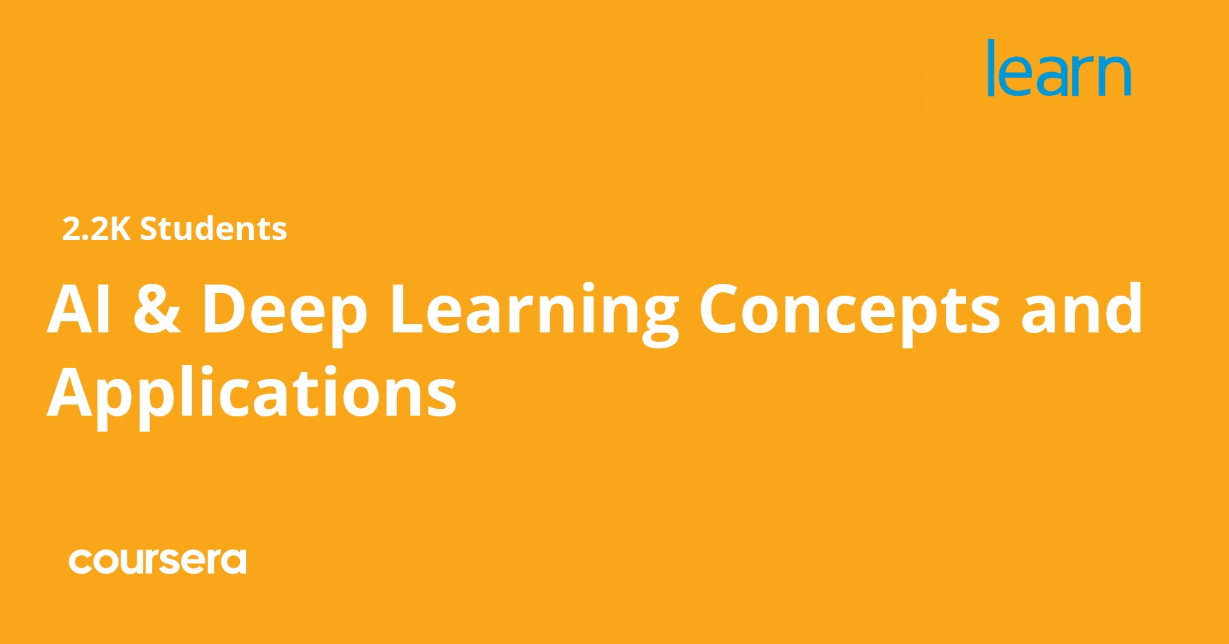 AI & Deep Learning Concepts and Applications | Coursera