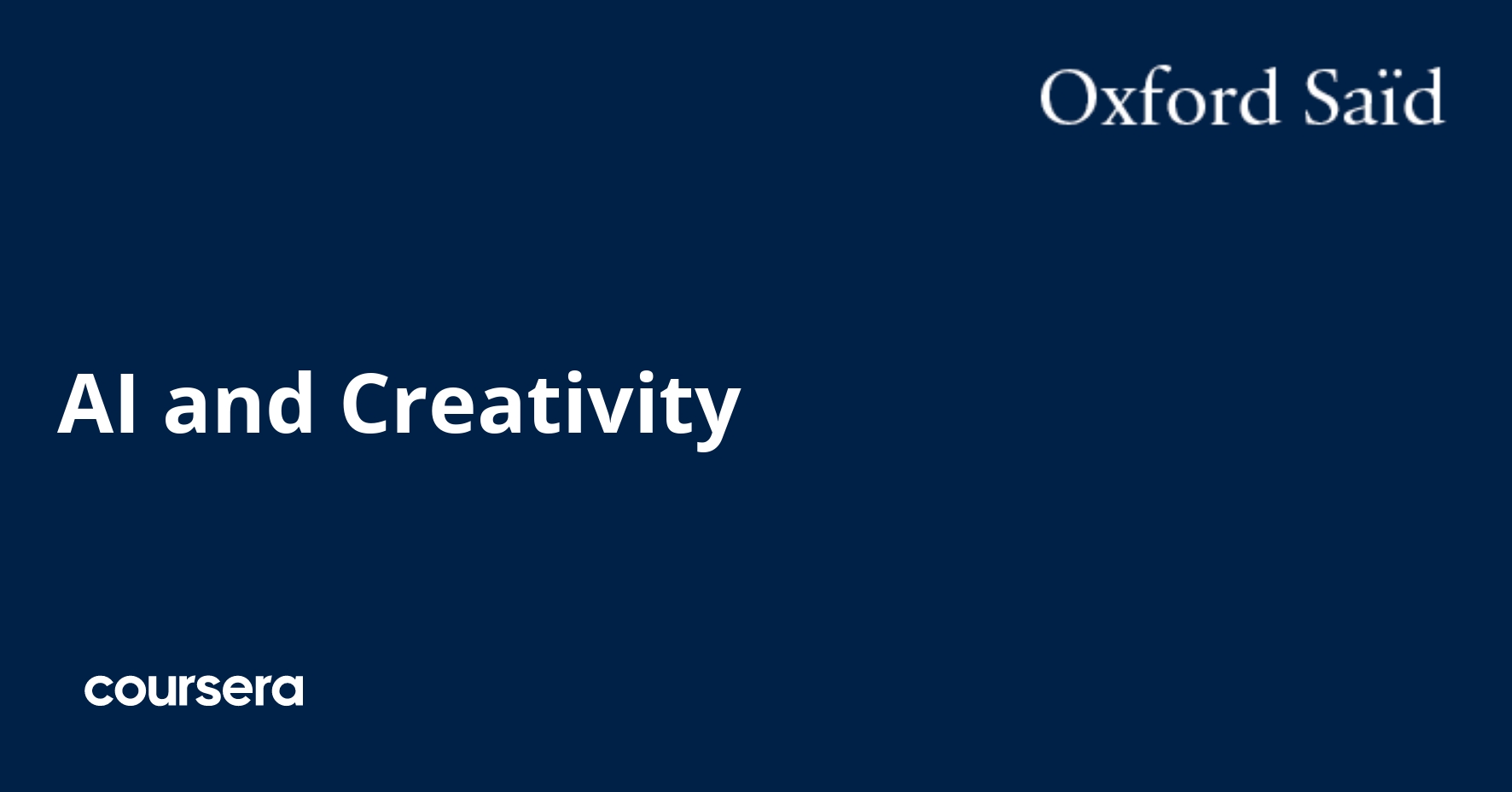 AI and Creativity | Coursera