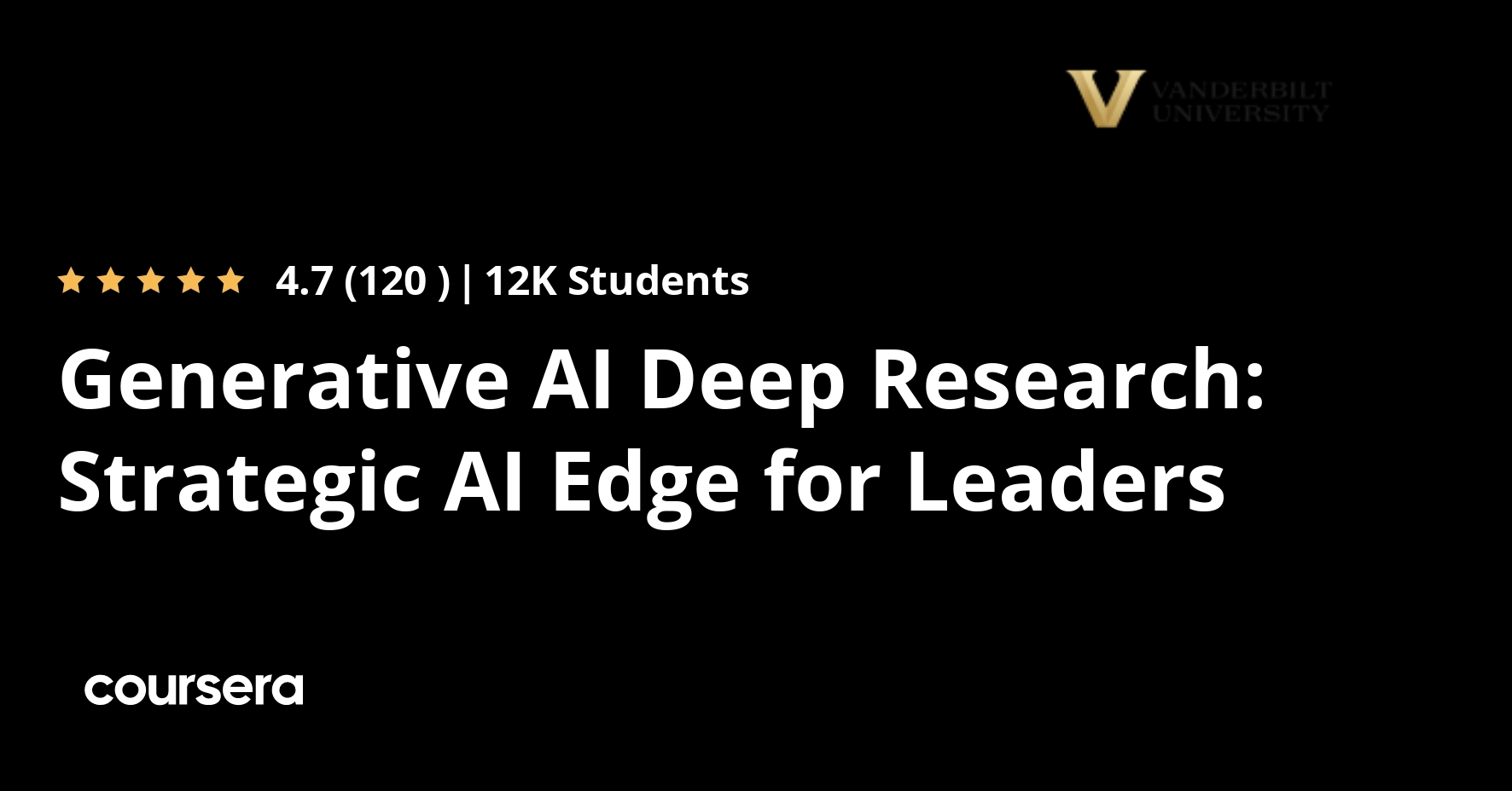 Generative AI Deep Research: Strategic AI Edge for Leaders | Coursera