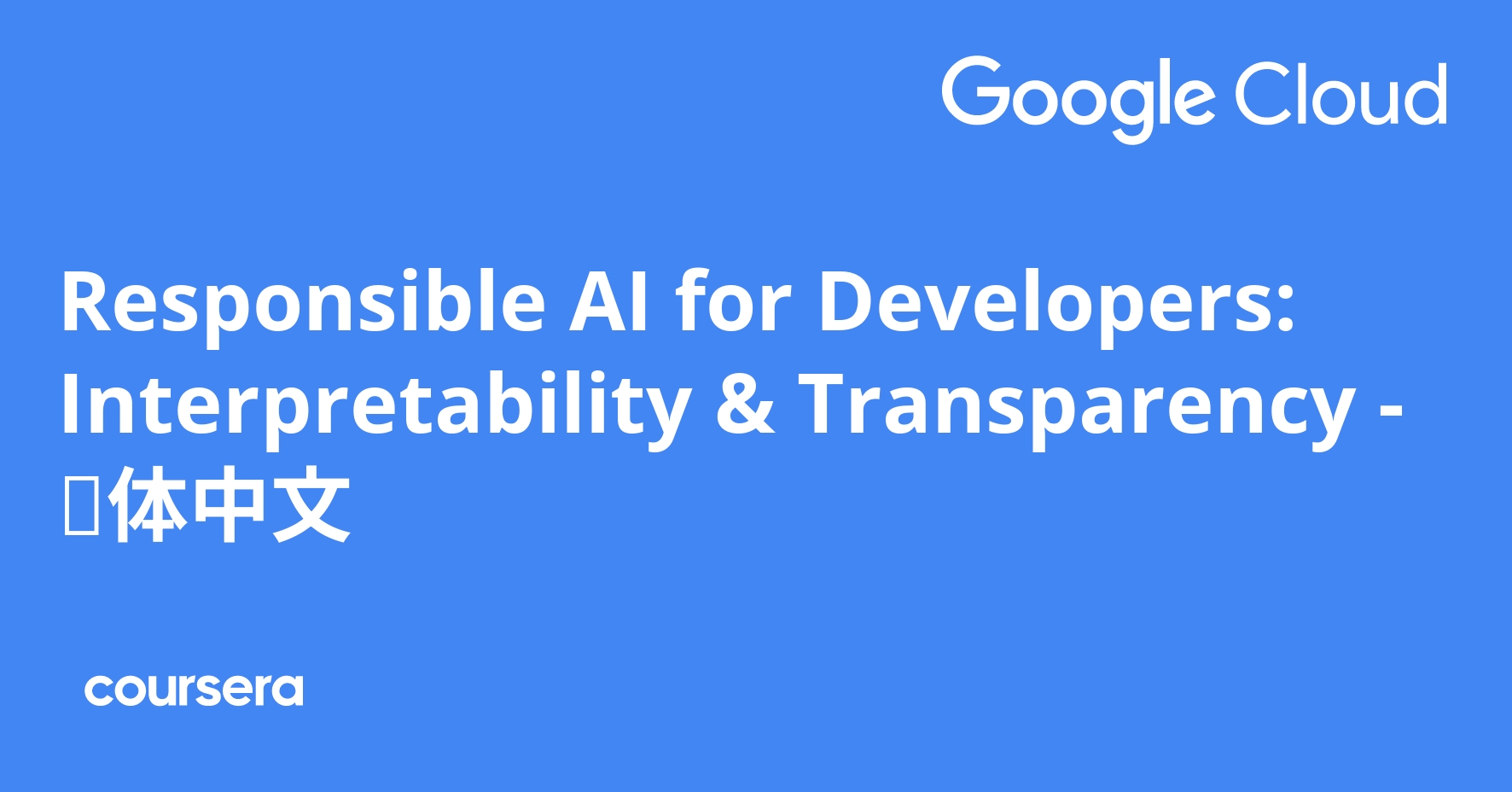 Responsible AI for Developers: Interpretability & Transparency - 简体中文 ...