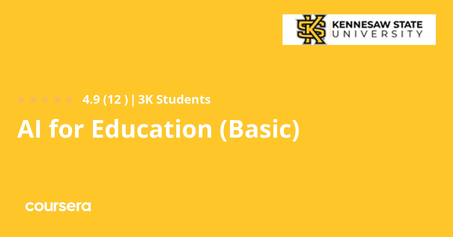 AI for Education (Basic) | Coursera