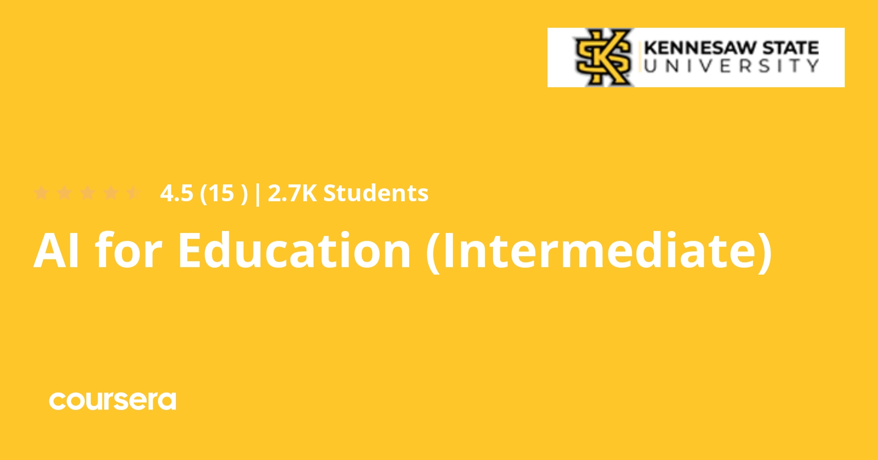 AI for Education (Intermediate) | Coursera