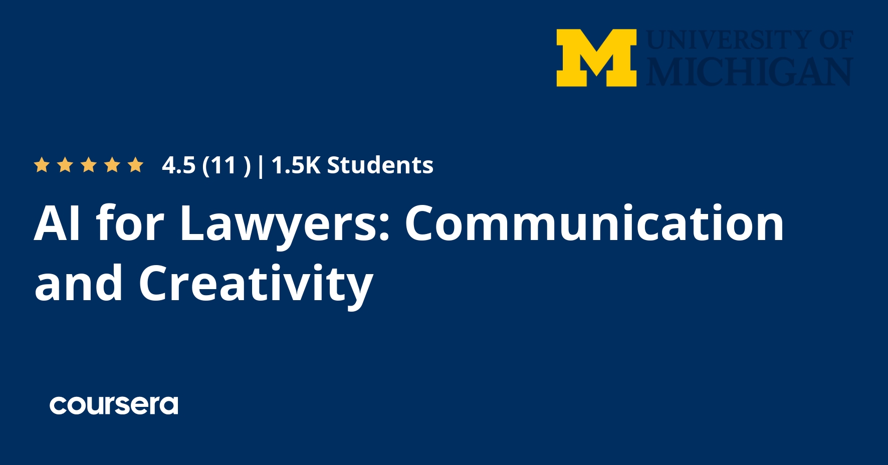 AI for Lawyers: Communication and Creativity | Coursera