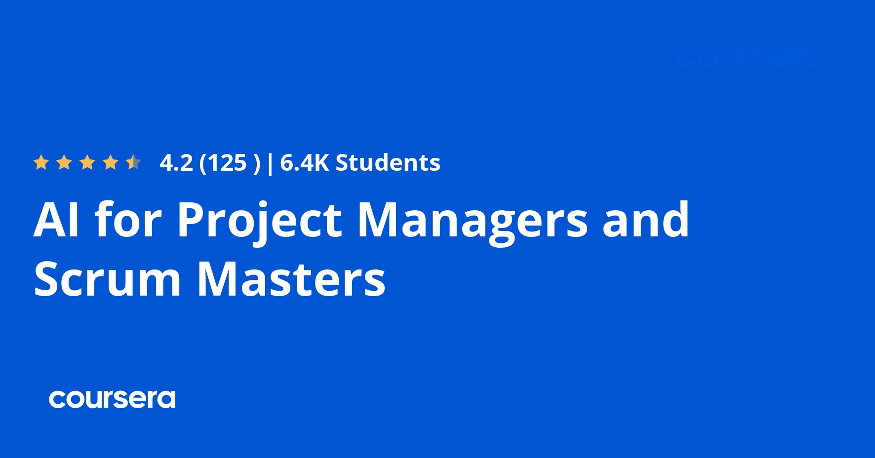 AI for Project Managers and Scrum Masters | Coursera