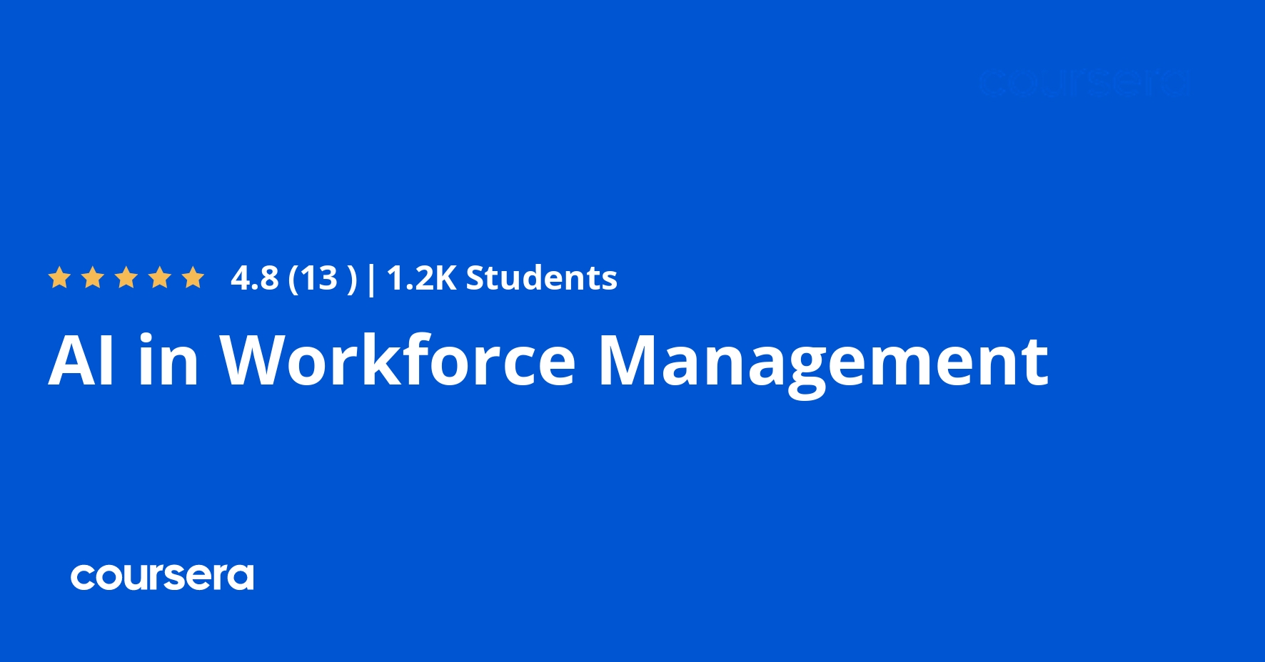 AI in Workforce Management | Coursera