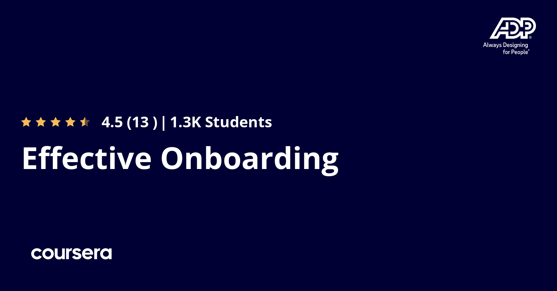 Effective Onboarding | Coursera