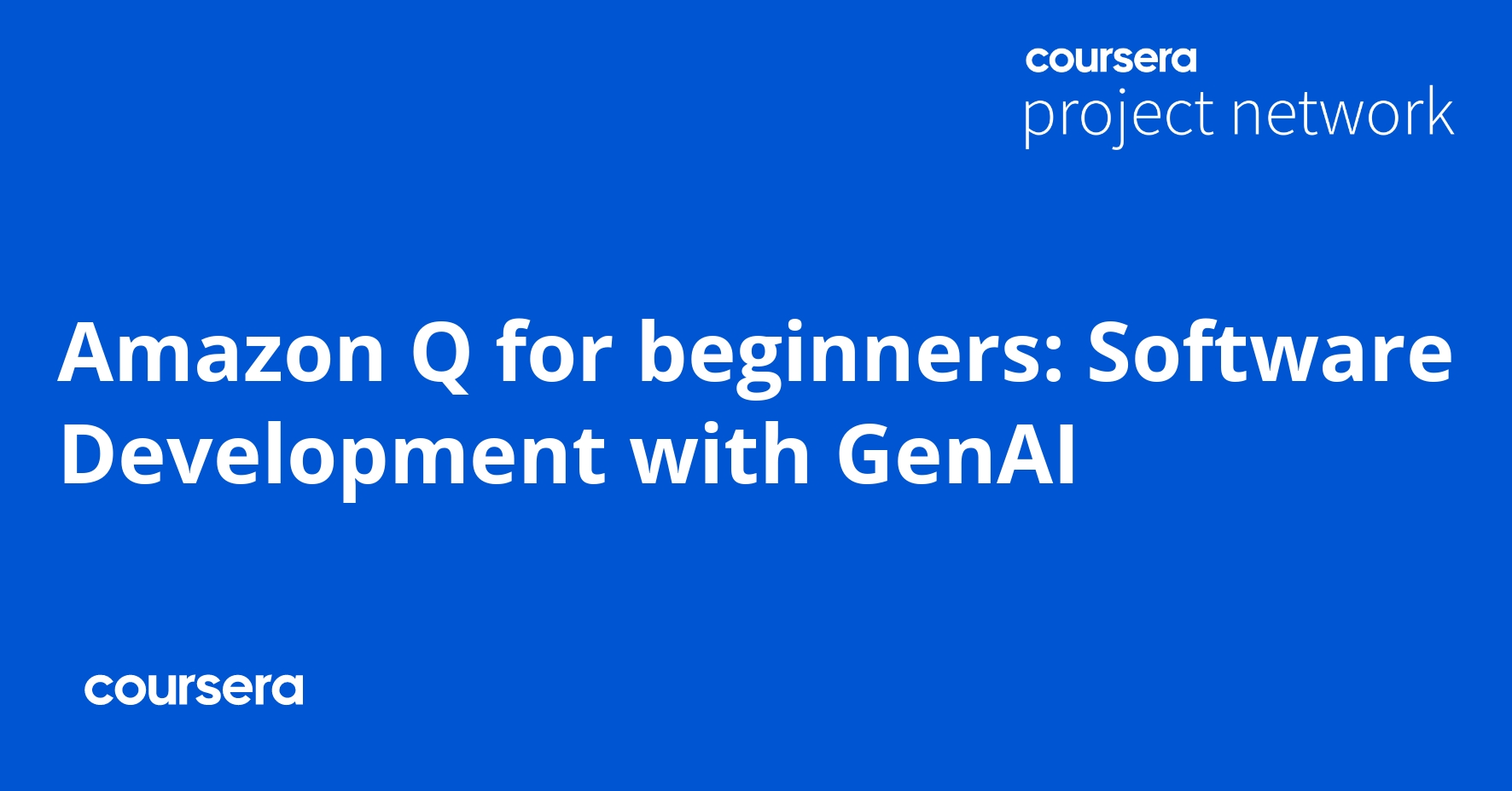 Amazon Q for beginners: Software Development with GenAI