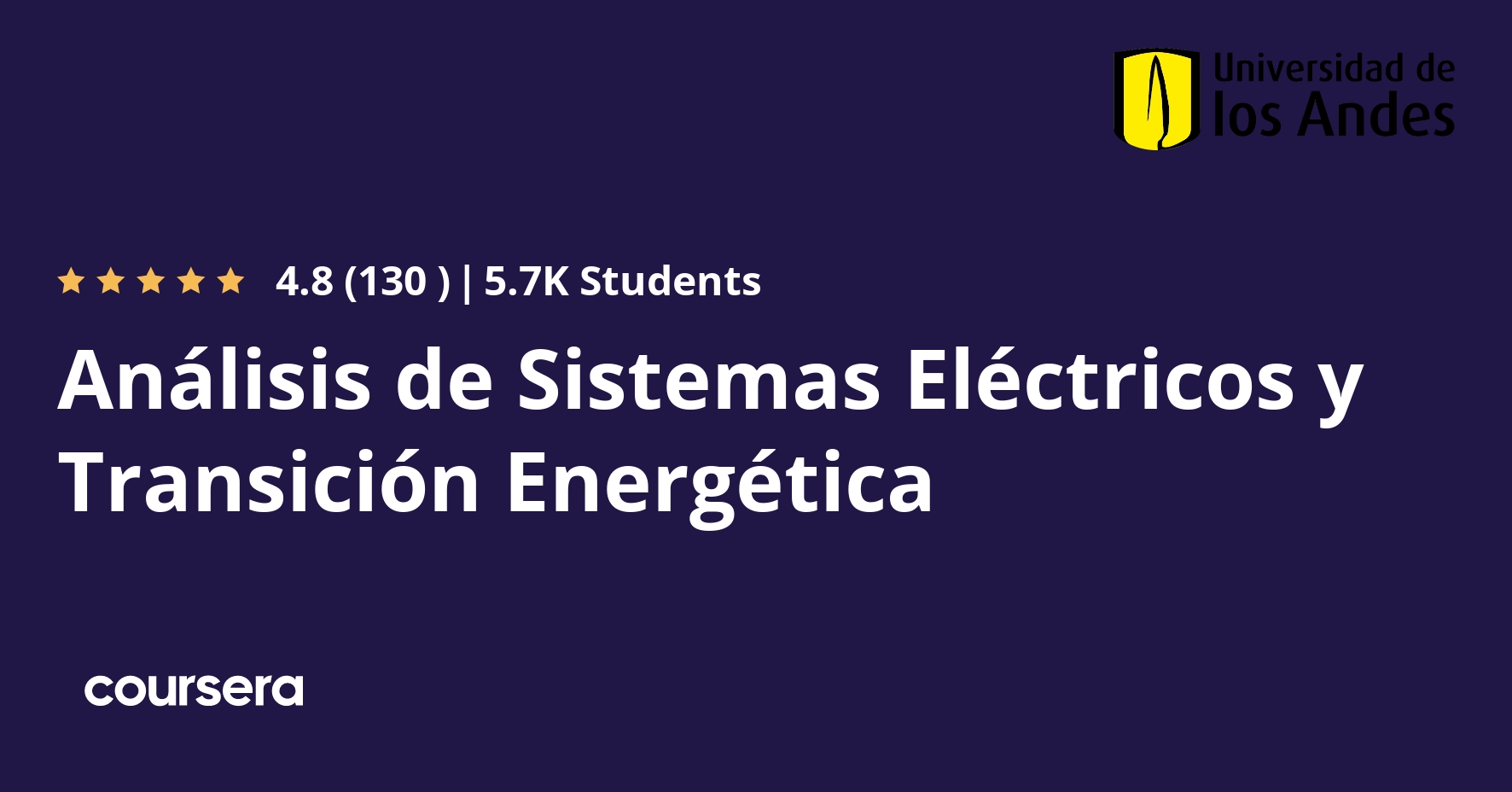 Análisis de Sistemas Eléctricos y Transición Energética | Coursera