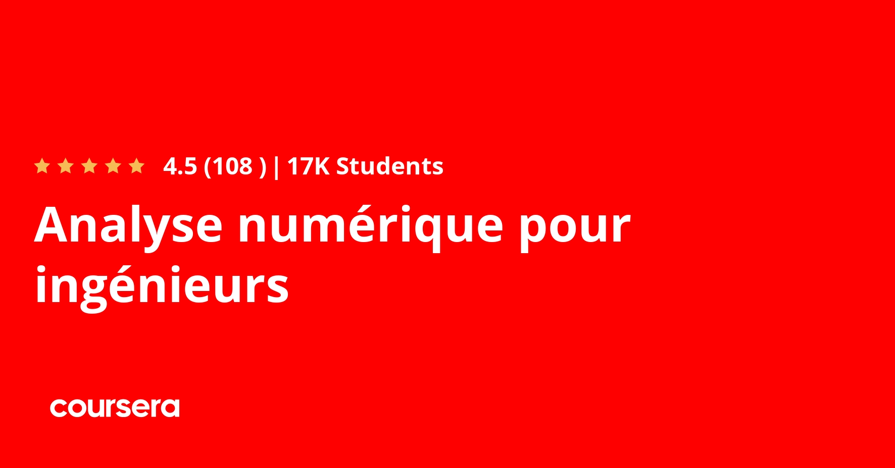 Analyse numérique pour ingénieurs | Coursera