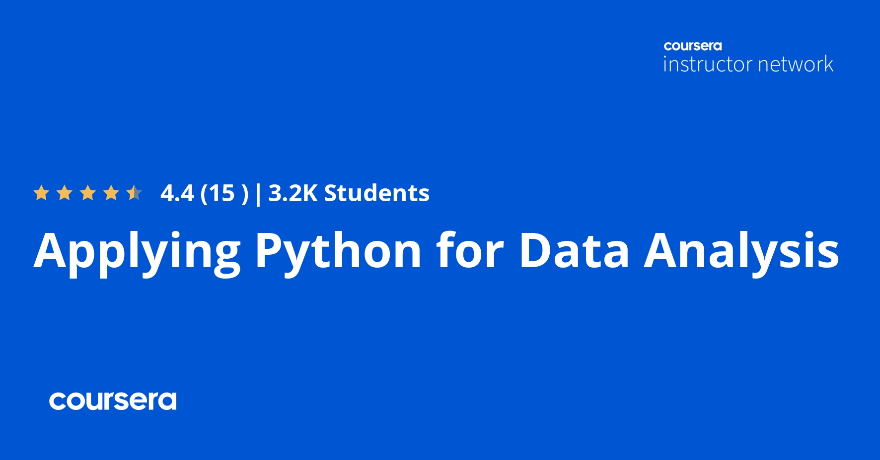 Applying Python for Data Analysis | Coursera