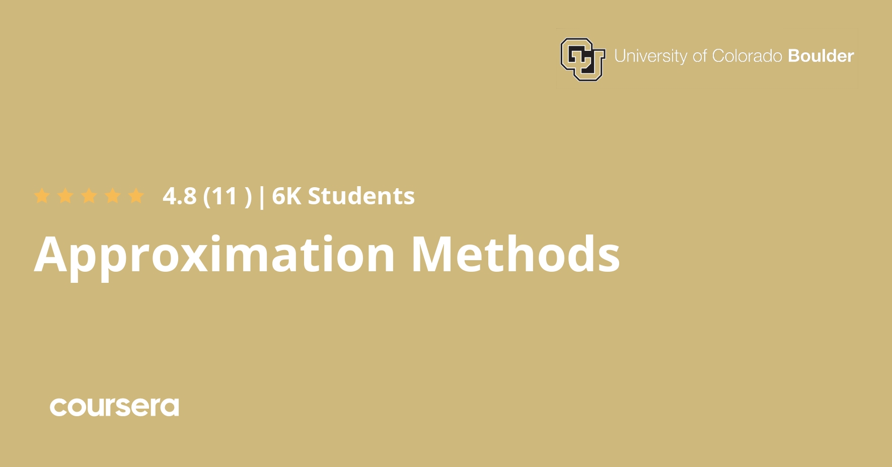 Approximation Methods Coursera