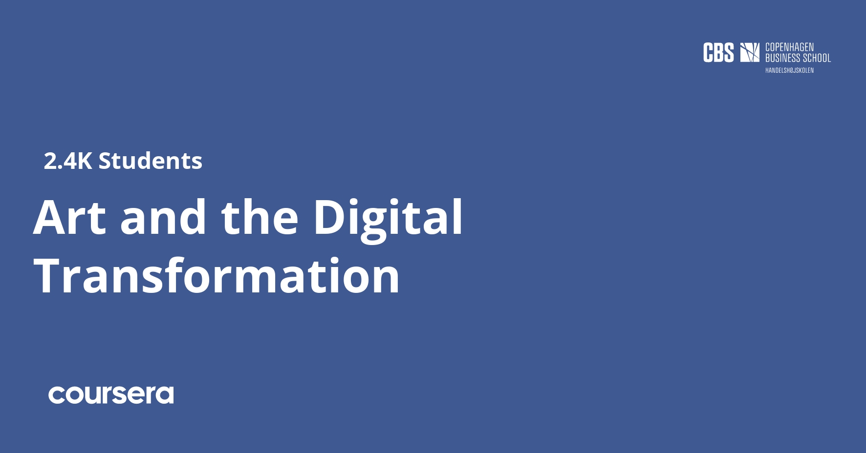 Art and the Digital Transformation | Coursera