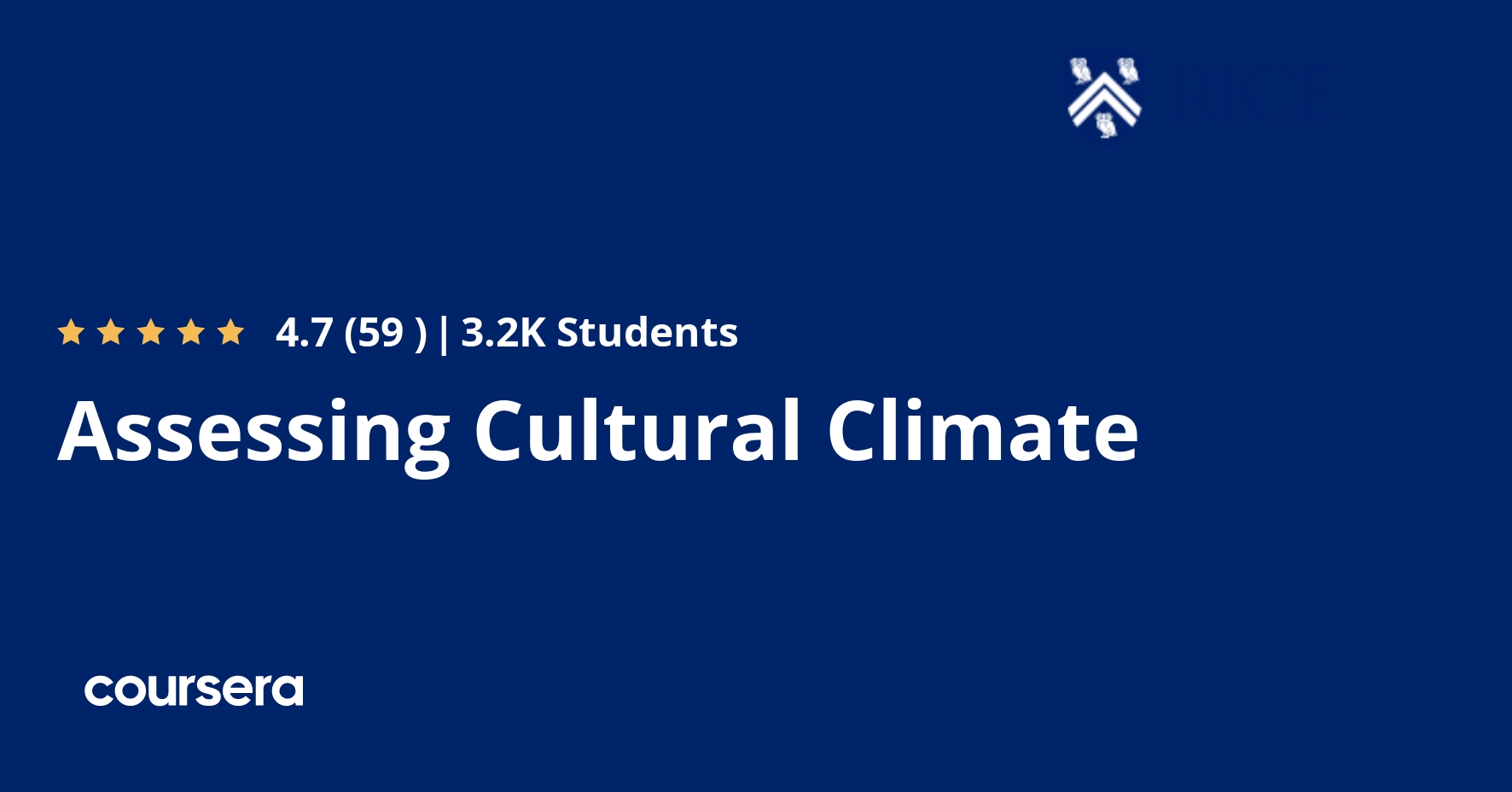 Assessing Cultural Climate | Coursera