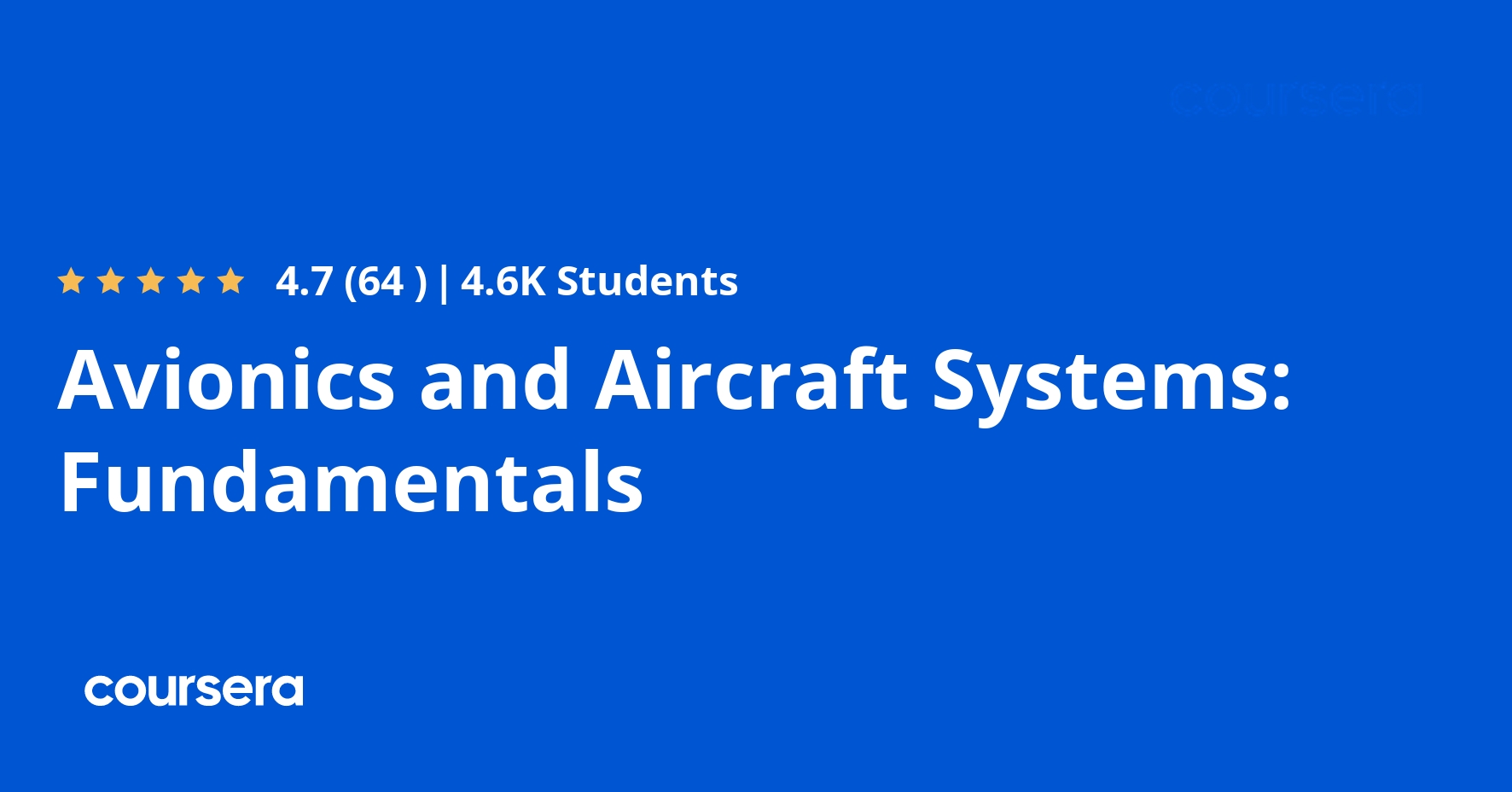 Avionics and Aircraft Systems: Fundamentals | Coursera