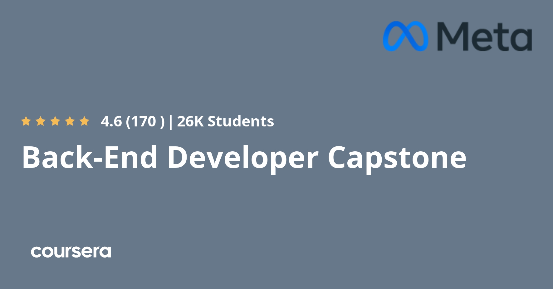 Back-End Developer Capstone | Coursera