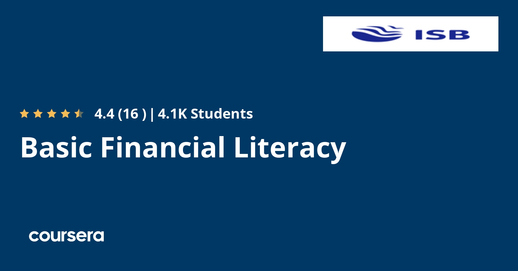 Basic Financial Literacy | Coursera