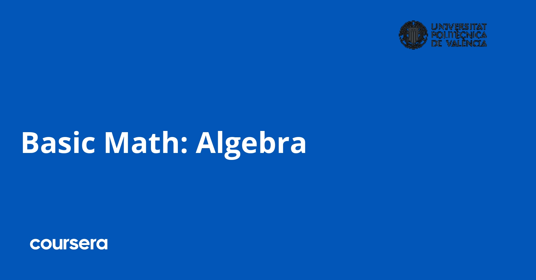 Basic Math: Algebra | Coursera