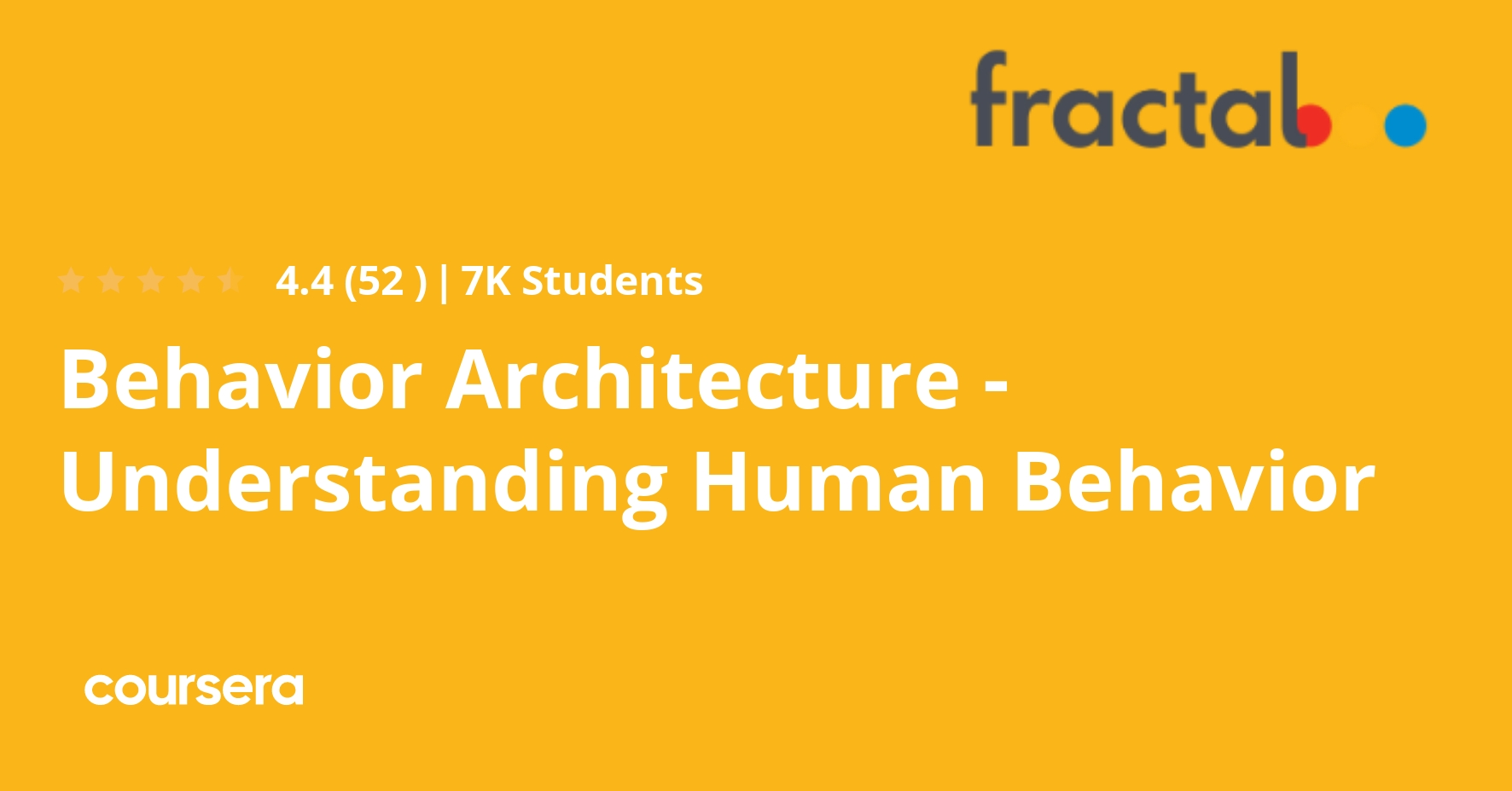 Behavior Architecture - Understanding Human Behavior | Coursera