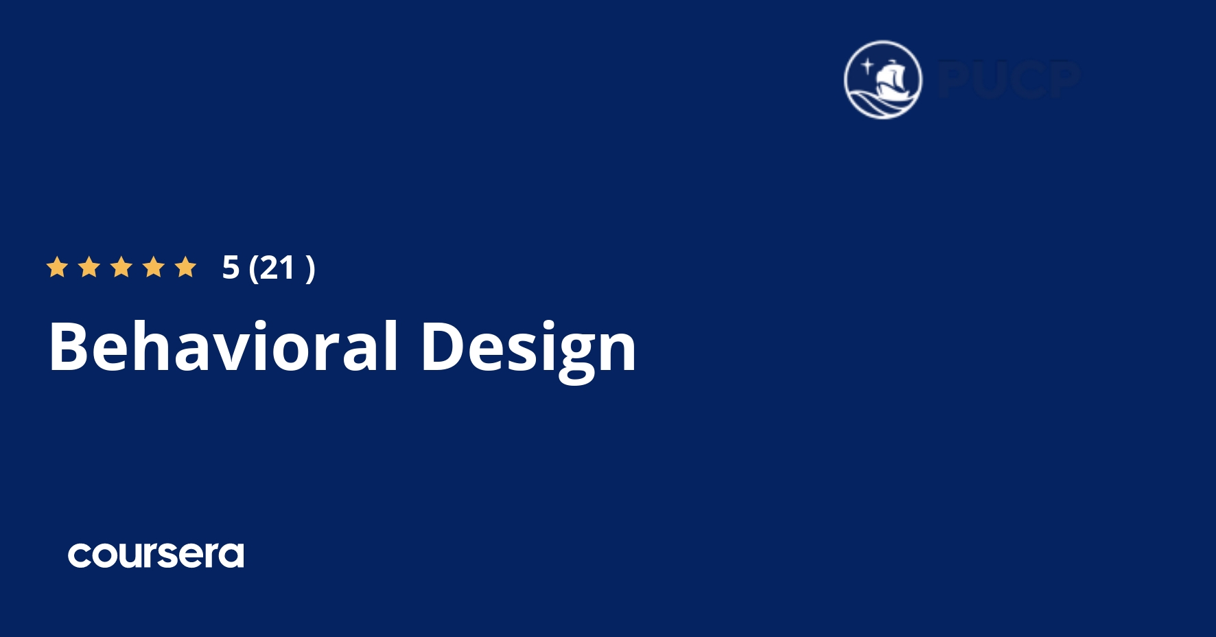 Behavioral Design | Coursera