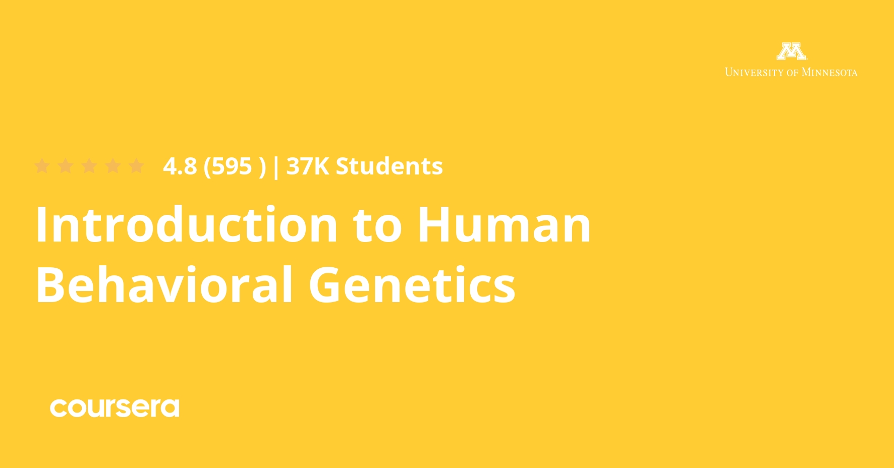 Introduction to Human Behavioral Genetics | Coursera