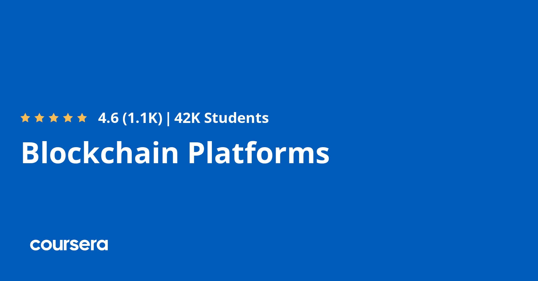 Blockchain Platforms | Coursera