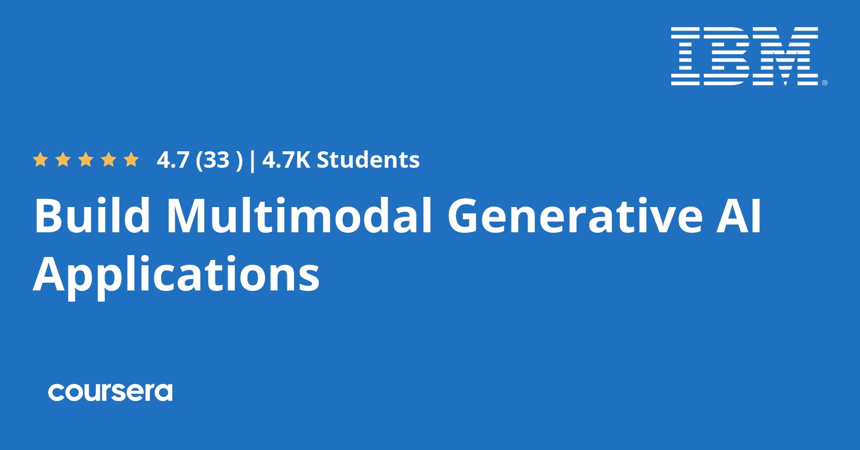 Build Multimodal Generative AI Applications | Coursera