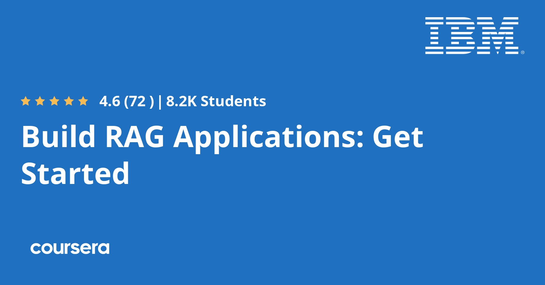 Build RAG Applications: Get Started | Coursera