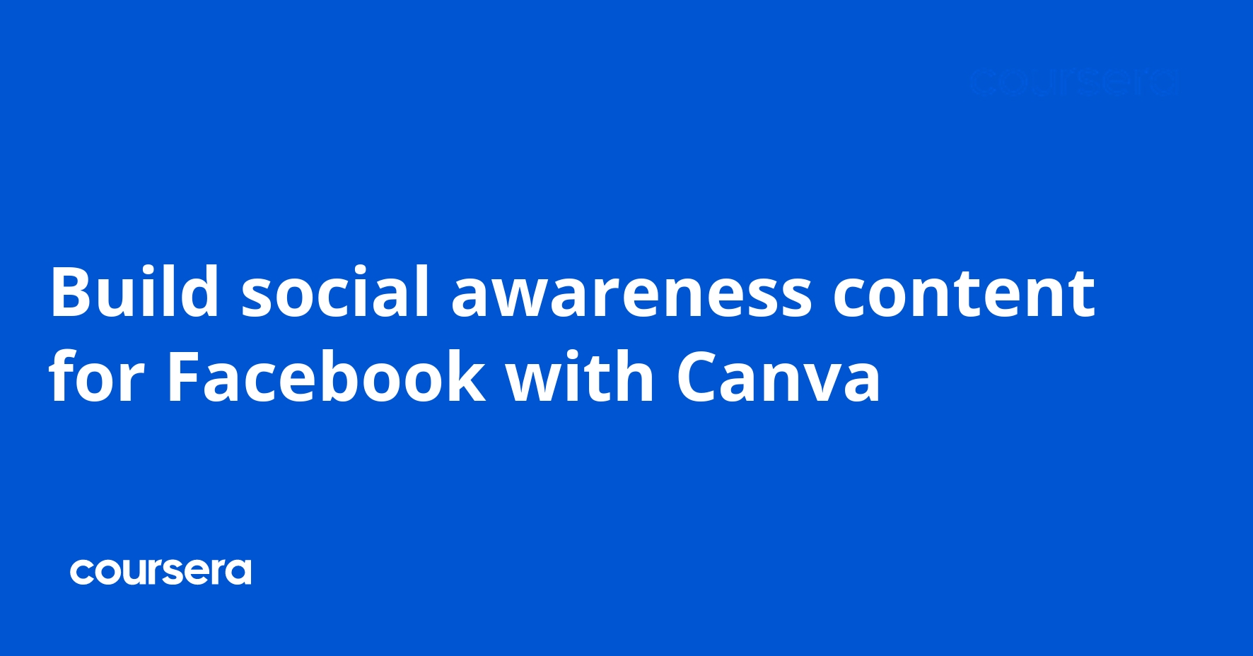 Build social awareness content for Facebook with Canva