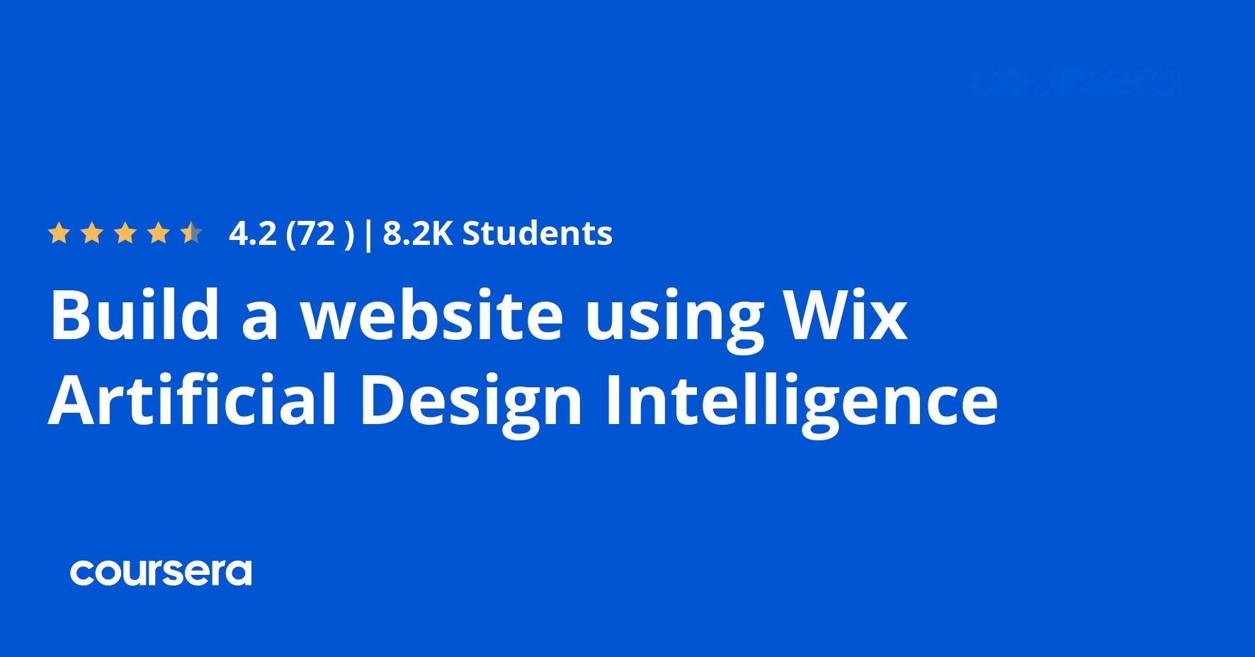 Build a website using Wix Artificial Design Intelligence