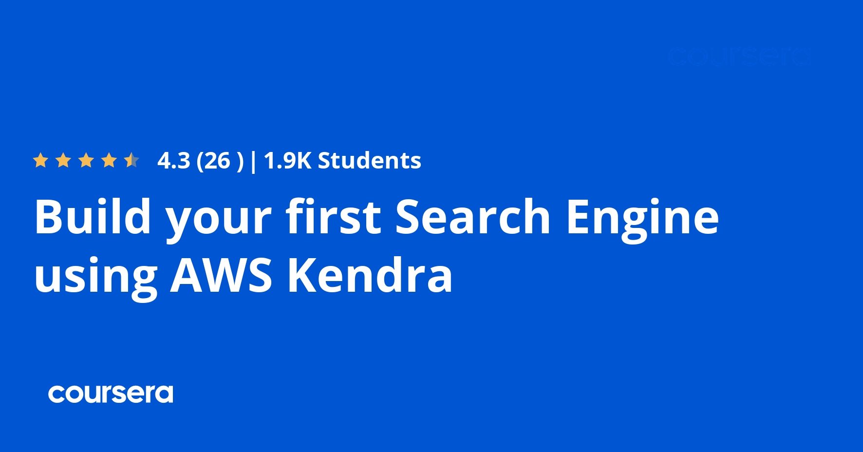 Build your first Search Engine using AWS Kendra