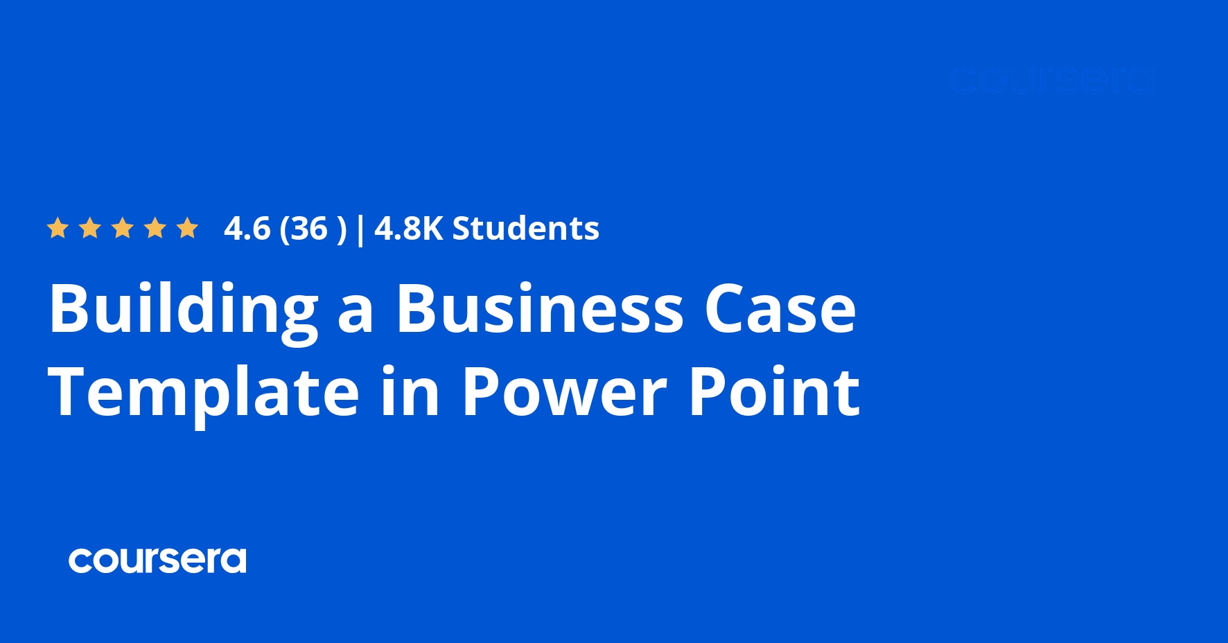 Building a Business Case Template in Power Point