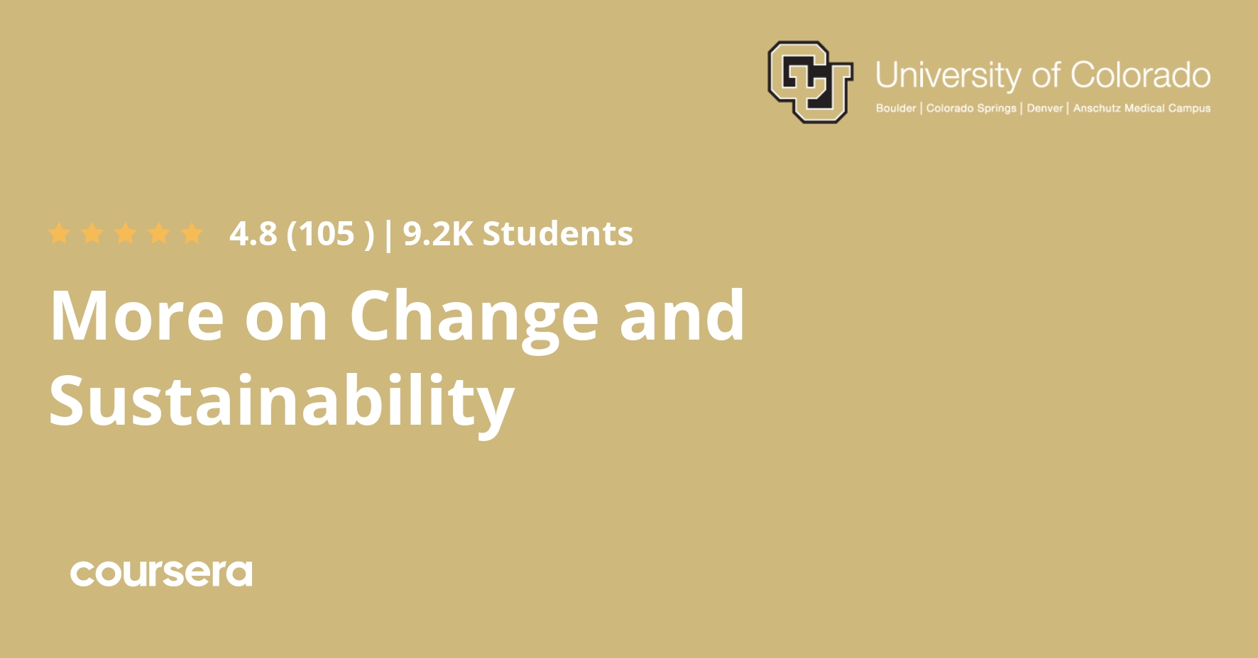 More on Change and Sustainability | Coursera