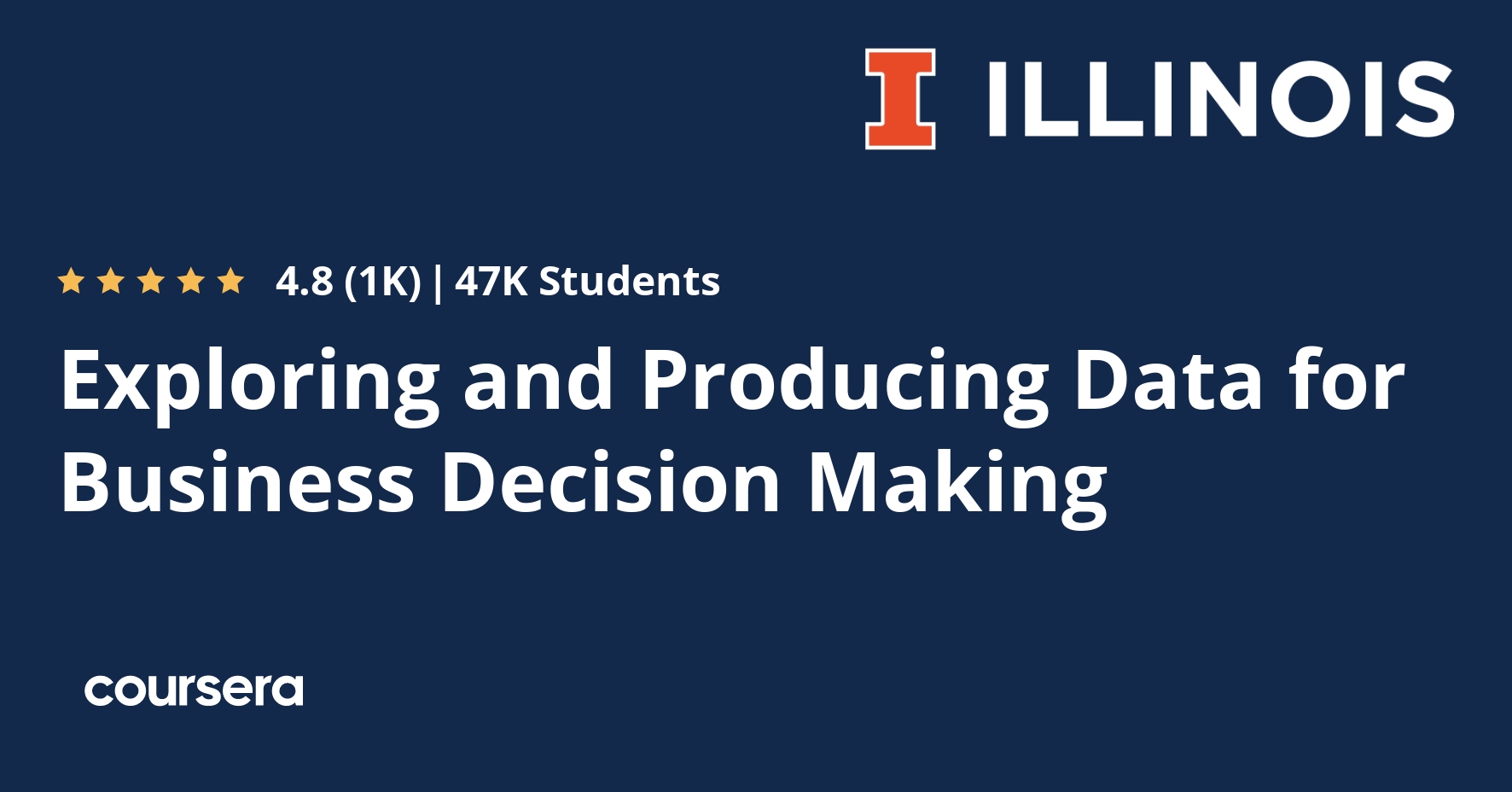 Exploring and Producing Data for Business Decision Making | Coursera
