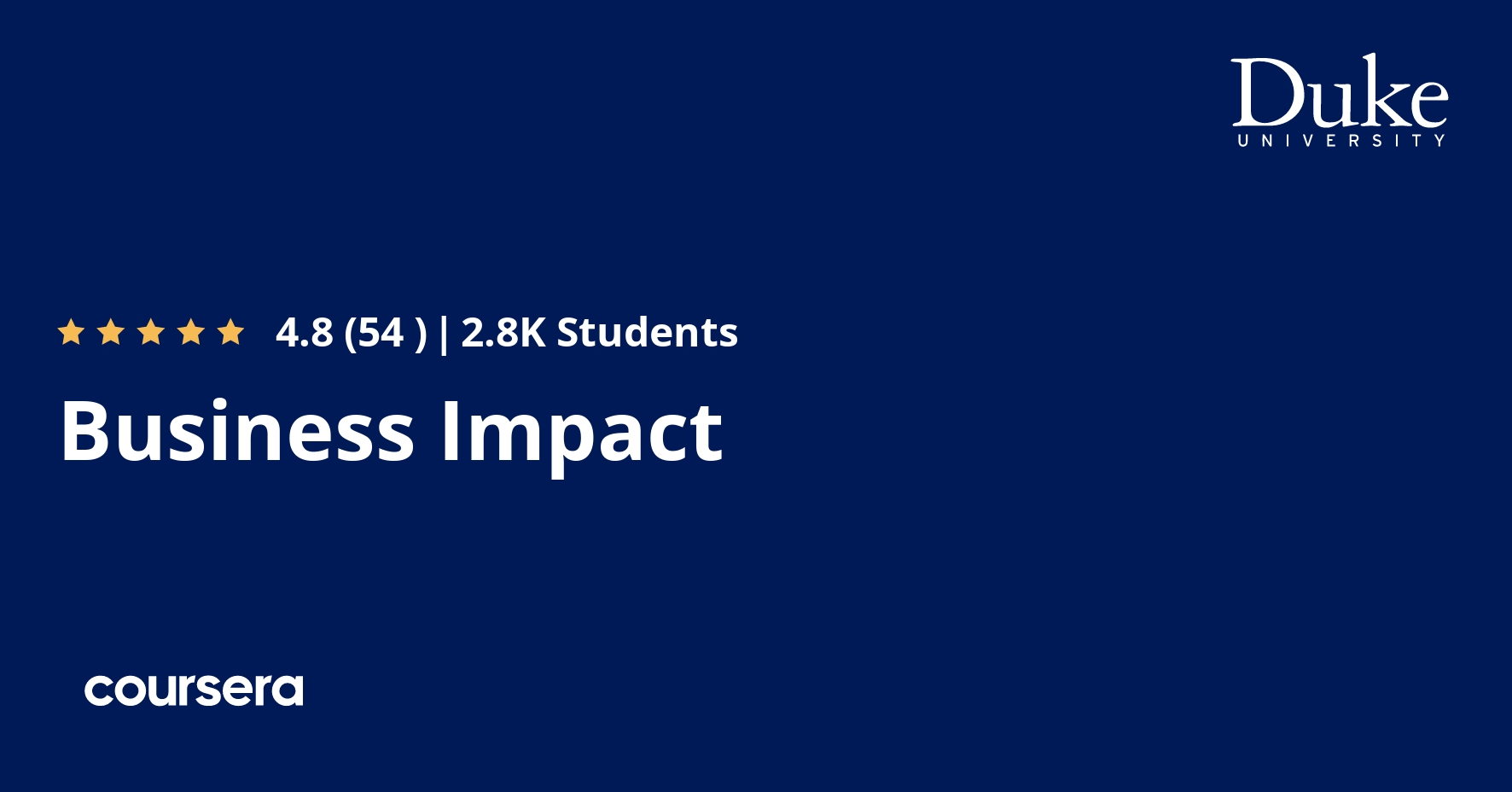 Business Impact | Coursera