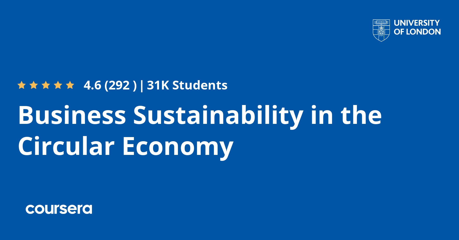 Business Sustainability in the Circular Economy | Coursera