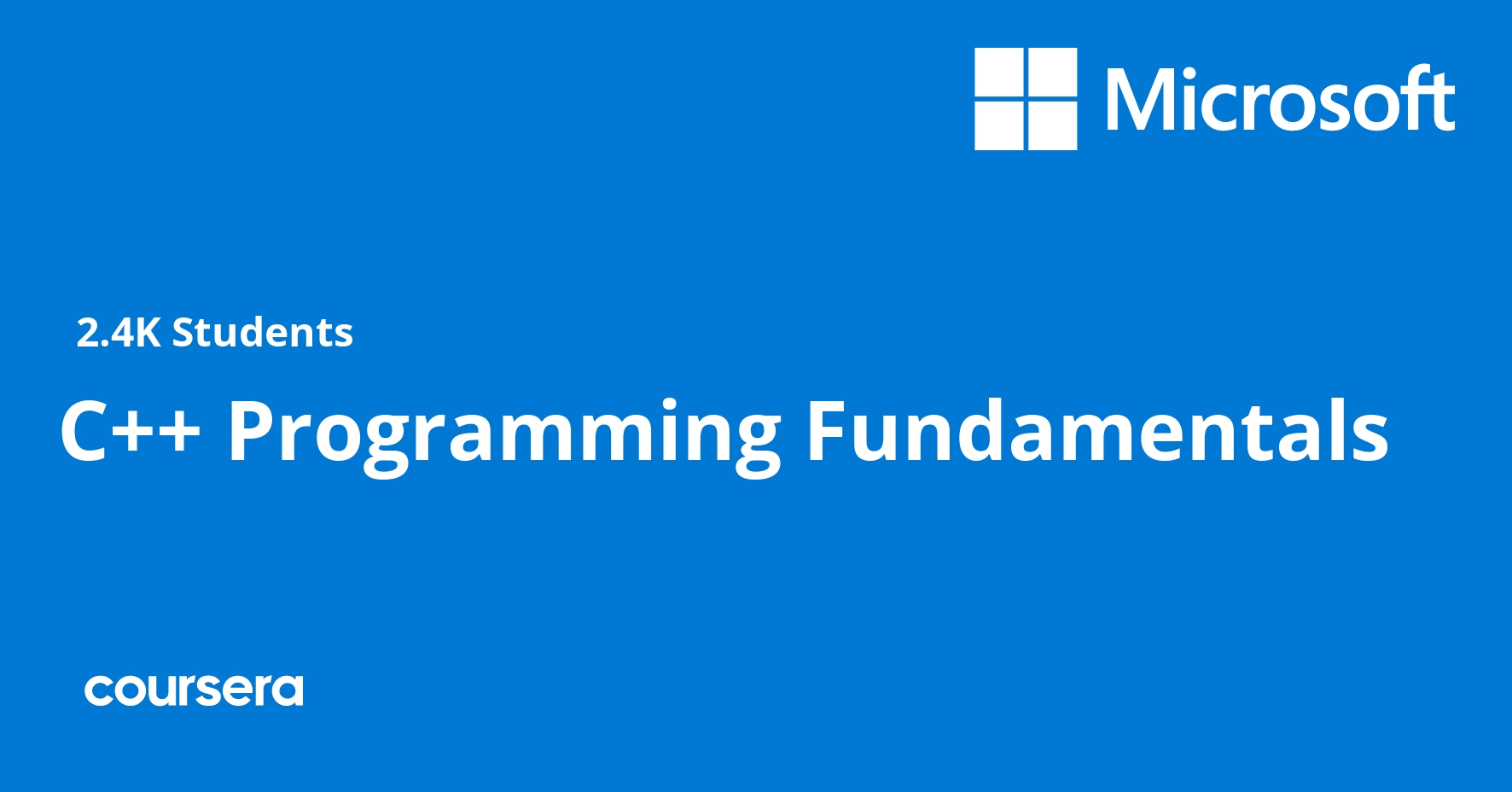 C++ Programming Fundamentals | Coursera