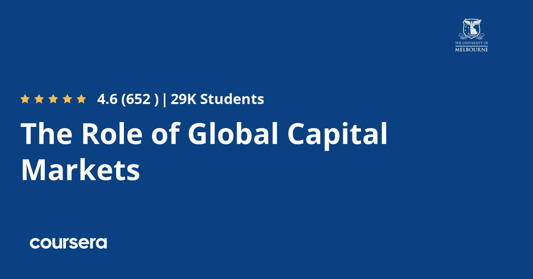 The Role of Global Capital Markets | Coursera