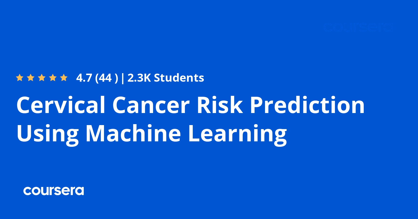 Cervical Cancer Risk Prediction Using Machine Learning